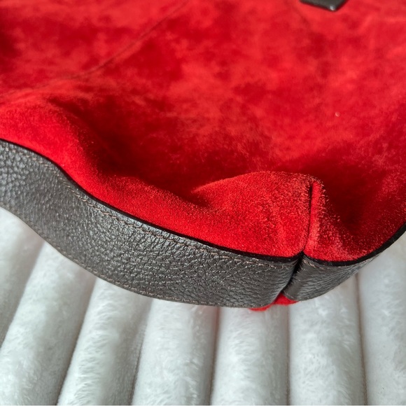 Claudia Firenze | Bags | Claudia Firenze Suede Handbag Burnt Red Dark ...